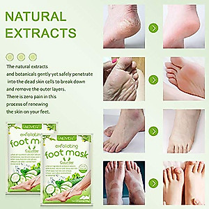 Foot Peel Mask 3 Pack,Remove Callus & Repair rough heals-Men Women (Cucumber)