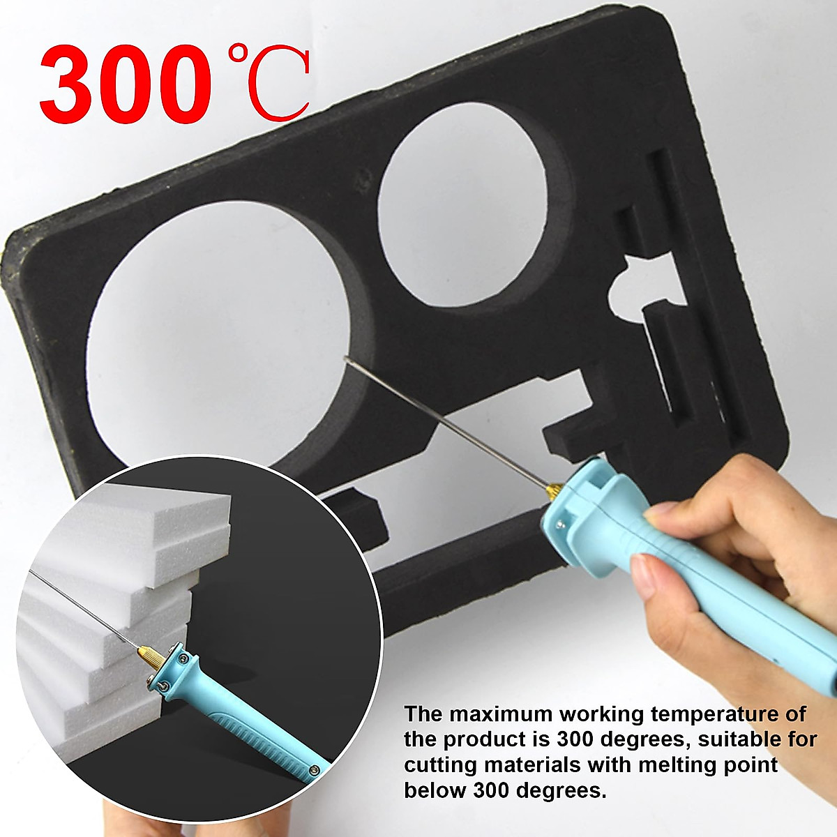 Foam Cutter Electric Hot Wire Foam Cutter Kit Foam Cutting Pen Set 30W 10cm Styrofoam Cutting Pen With Power Adaptor Electric Cutting Machine Pen Tools Kit For Art Making Foam Carving