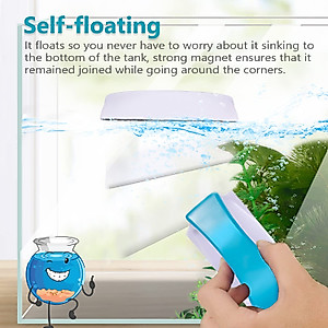 NEPTONION Magnetic Aquarium Fish Tank Glass Algae scrapers Glass Cleaner Scrubber Clean Brush [Floating,Scratch-Free,Non-Slip,magnetizing] S