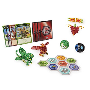 Bakugan Baku-Gear, Sairus Ultra with Baku-Gear and Fused Trox x Nobilious Ultra Collectible Action Figure Set (10.13") 4-Pack