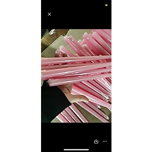 Princess 12 Pack Tall Taper Candles - 10 Inch 6 Ivory, 6 Pink Dripless, Unscented Tapered Candle - Paraffin Wax with Cotton Wicks - 7.5 Hour Burning time