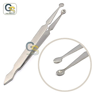 G.S BEAD BALL HOLDING TWEEZERS 4 1/2 PIERCING TOOL by G.S Beauty