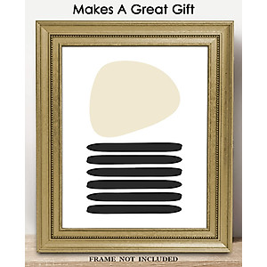 Geometric Shapes Abstract Wall Art: Minimalist, Aesthetic & Boho Wall Art Print for Home, Office, Dorm, Bedroom & Living Room Decor - Creative Housewarming Gift Idea | Unframed Posters 8x10