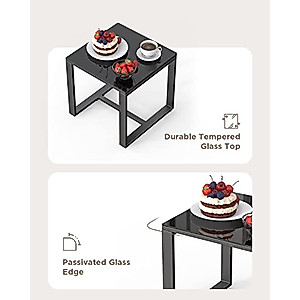 Aiho 3 Pieces Patio Furniture Set, Outdoor Wicker Bistro Rocking Chair Sets with Cushion, Porch Furniture Set with Glass Table, Modern Rattan Conversation Sets for Porches and Balcony, Beige Cushion