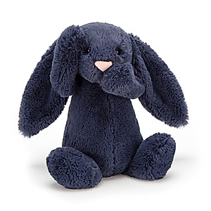 Jellycat Bashful Navy Bunny Stuffed Animal, Medium 12 inches | Rabbit & Bunny Plush Toy | Classic Children's Gift