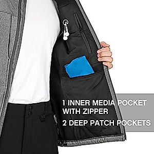 Outdoor Ventures Men's Running Vest Outerwear, Lightweight Windproof Fleece-Lined Softshell Sleeveless Jacket for Golf