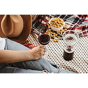 Savino | Glass Wine Saving Carafe | Clear | 750ml | For Non-Sparking Wines | Luxury Glass Wine Preserver | Dishwasher Safe & Shatterproof | Fresh Up to 7 Days | Wine Saver | Wedding Gift