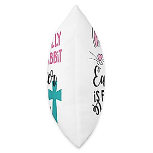 Silly Rabbit Easter Is For Jesus Easter Day Men Women Throw Pillow, 16x16, Multicolor