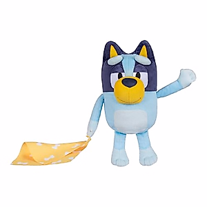 Bluey Sleepy Time 13 Inch Plush with Blanket, Press Tummy to Hear 7 Fun Phrases, Sing Along to The Theme Song, So Soft Made with Deluxe Fabrics and Detailed Stitching | Amazon Exclusive
