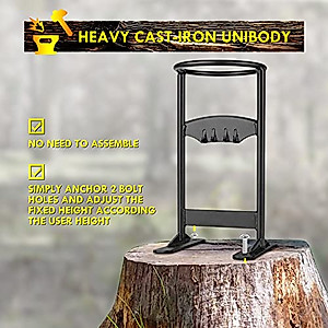 SHARPAI Kindling Splitter for Wood, Large Cast Iron Wood Splitter Hand Cutter Kindling Racker Manual Log Splitter Wedge for Campsite & Home