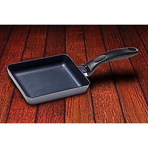 Swiss Diamond Japanese Omelet Pan (Tamagoyaki) 5"x7" HD Nonstick Diamond Coated Aluminum, Dishwasher & Oven Safe Grey