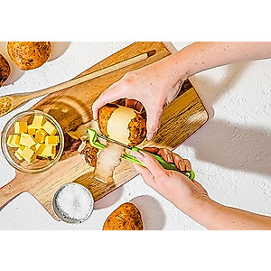 Dreamfarm Sharple Self-Sharpening Vegetable & Food Vertical Speed-Peeler - Green