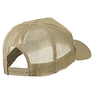 e4Hats.com New Big Size Trucker Mesh Cap - Khaki OSFM