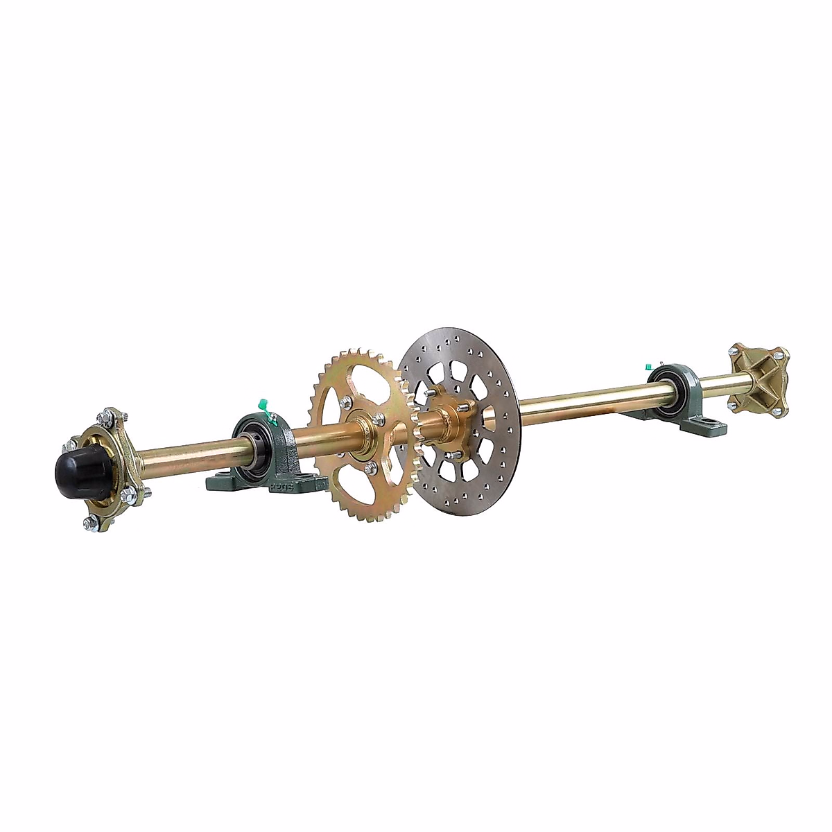 44" ATV Quad Go Kart Rear Live Axle Kit Brake Disc Rotor 4 Stud Wheel Hub 428 Sprocket for Go Cart Golf Cart Drift Trike Shaft Axle Rear End DIY Parts