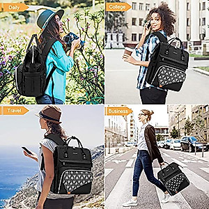 LOVEVOOK Laptop Backpack for Women,17 Inch Work Travel Bag Business Computer Bags Teacher Doctor Nurse Backpack Purse, College Backpack (Upgraded)