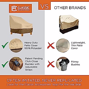 Classic Accessories 56-304-051501-EC Veranda V-Shaped Sectional Sofa Cover, X-Large, Pebble-Earth-Bark, Patio Furniture Covers