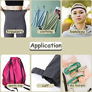 Bristlegrass Elastic Band for Sewing, 3/8 Inch 2 Yard Tan Elastic Band for Pants, Wide Elastic Band for Wig, High Elastic Waist Band (2Y 3/8" Tan)