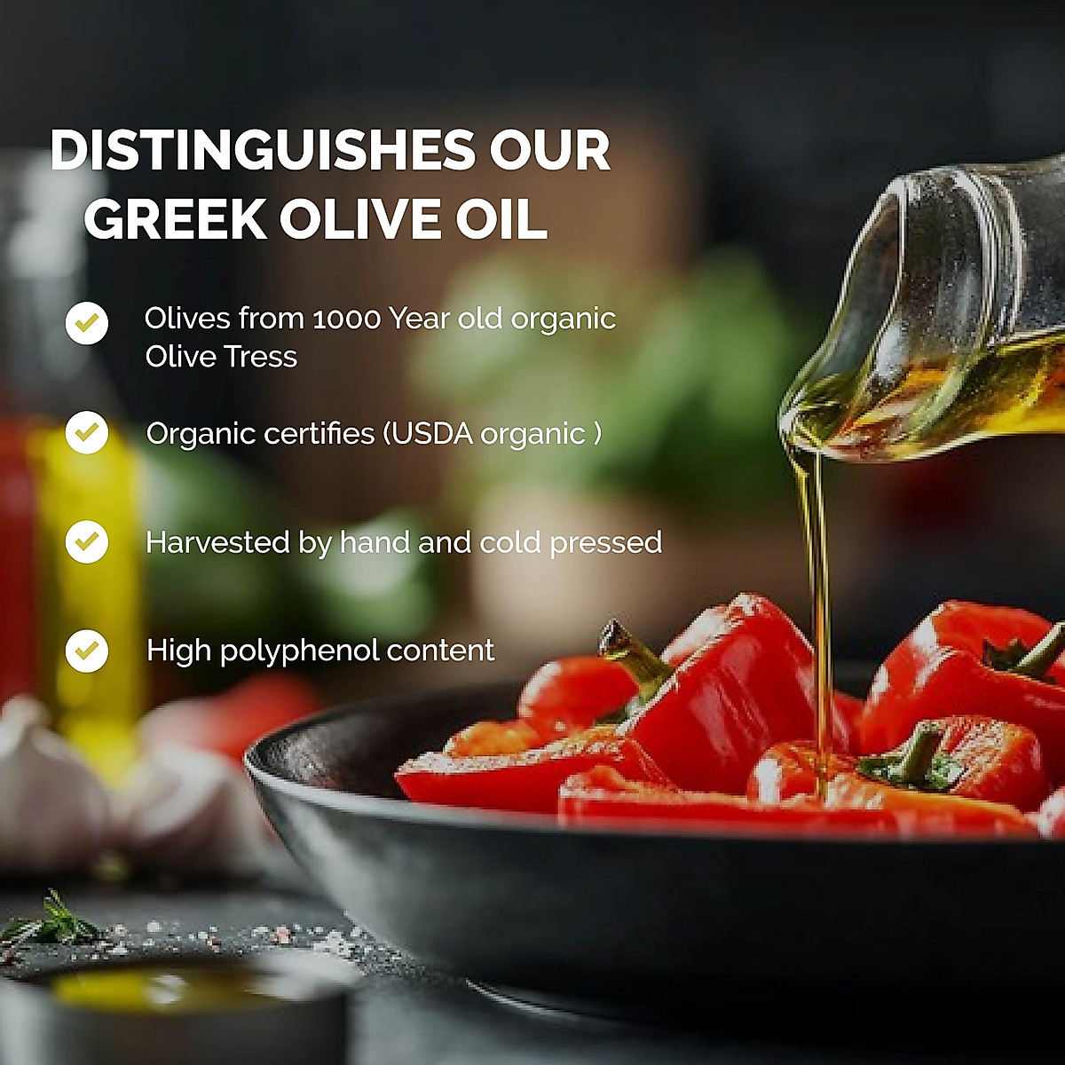 Limited Edition Greek Olive Oil Early Harvest 2022/23 Low Acidity (0.3%) Unleash the Mediterranean Flavour with our Olive Oil, Cold Pressed Organic - FDA, Non-GMO, Pure EVOO, Polyphenol Rich - 500ml