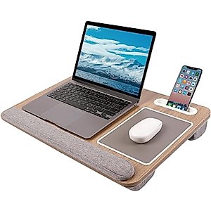 SFANDFF Lap Desk Laptop Table Removable Laptop Holder Small Table Including Mouse pad Built-in Tablet and Mobile Phone Holder for 13-inch Computers (21.6x14.1in)