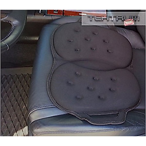 Tektrum Portable Foldable Cool Gel Orthopedic Seat Cushion with Handle for Travel, Airplane, Car, Home, Office, Chairs, - Relief for Tailbone, Sciatica, Back Pain, Prostate, Postnatal (TD-GS1205-BLK)
