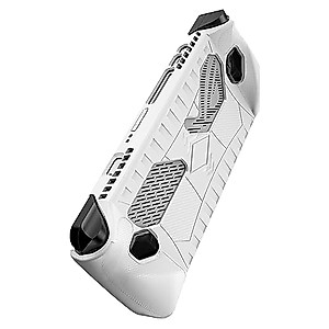 Protective Case for ASUS Rog Ally 7" 2023 with Kickstand -TPU,Flexible,Shockproof, Non-Slip, Anti Collision-2 *Screen Protectors (White)