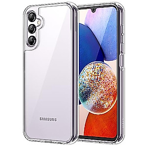 JETech Case for Samsung Galaxy A14 5G 6.6-Inch (Not for A14 4G), Non-Yellowing Shockproof Bumper Protective Phone Cover, Anti-Scratch Hard PC Back (Clear)