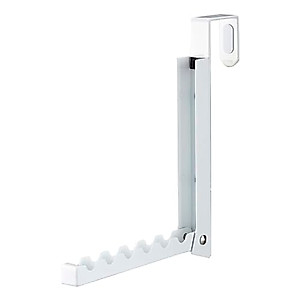 Yamazaki Home 7161 Over The Door Alloy Steel Hooks - Folding Hanging Coat Rack