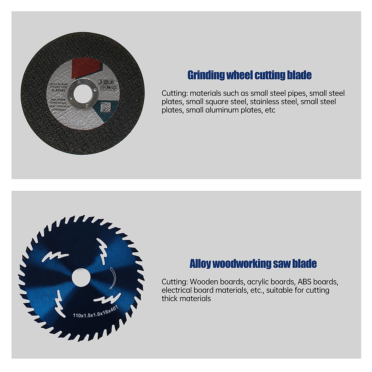 RATTMMOTOR Q08-3 Multipurpose Portable Small Hobby Table Saw Cutting Machine 110V-220V, 0-45° Angle Adjustable, 795 Motor Dual Shaft for Wood, Plastic, Aluminium, Stainless Steel (Standard Set)