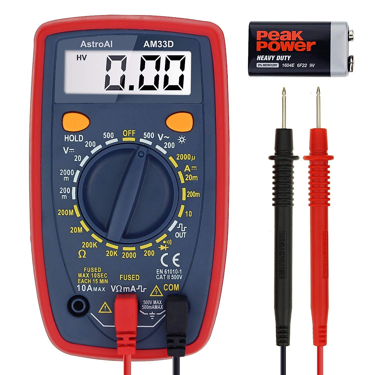 AstroAI Digital Multimeter with Ohm Volt Amp and Multi-Functional OBD2 Scanner- Bundle