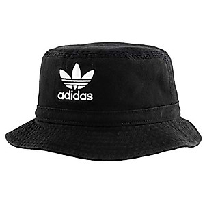 adidas Originals Washed Bucket Hat, Black/White, One Size