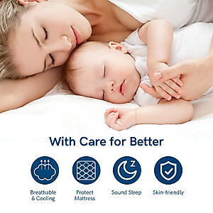 ELEMUSE Queen Cooling Mattress Topper for Back Pain, Extra Thick Mattress pad Cover, Plush Soft Pillowtop with Elastic Deep Pocket, Overfilled Down Alternative Filling