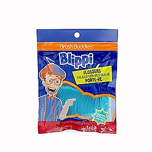 Kali Dreams Blippi Toothbrush Set - 4 Toothbrushes, and Floss. (Blippi Toothbrush Floss)