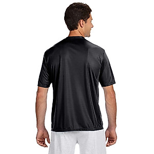 A4 Men's Cooling Performance Crew Short Sleeve T-Shirt, Black, Large
