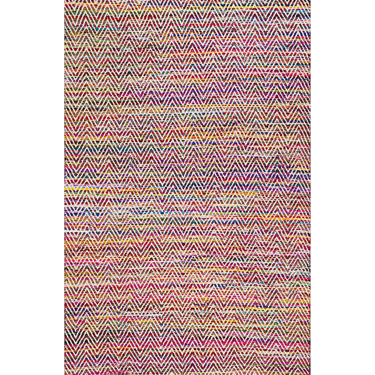 nuLOOM Rochell Hand Woven Chevron Area Rug, 3x5, Magenta