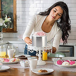 Picowe Cake Ring Set, 6 to 12inches Adjustable Stainless Steel Cake Ring, 5.5 x 400inch Mousse Cake Acetate Sheet Mousse Cake Mold (2 Pack New)