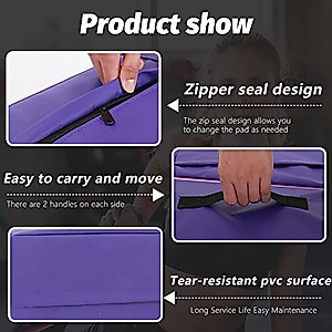 BestMassage Gymnastics Mat Incline Mat Tumbling Mat Folding Gymnastic Tumbling Mat Indoor/Outdoor Exercise Mat Home Gym Yoga Mat with Handle