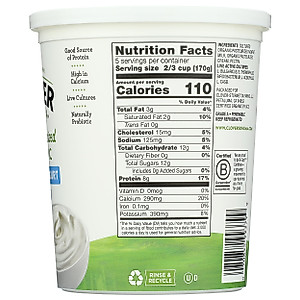 CLOVER SONOMA Organic Plain Low Fat Yogurt, 32 OZ