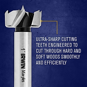 IRWIN Marples Forstner Bit Set, Wood Drill Bits, Made of Carbon Steel, Ideal for Fine Woodworking, Cabinet-making and more, 14 Pieces (1966893)