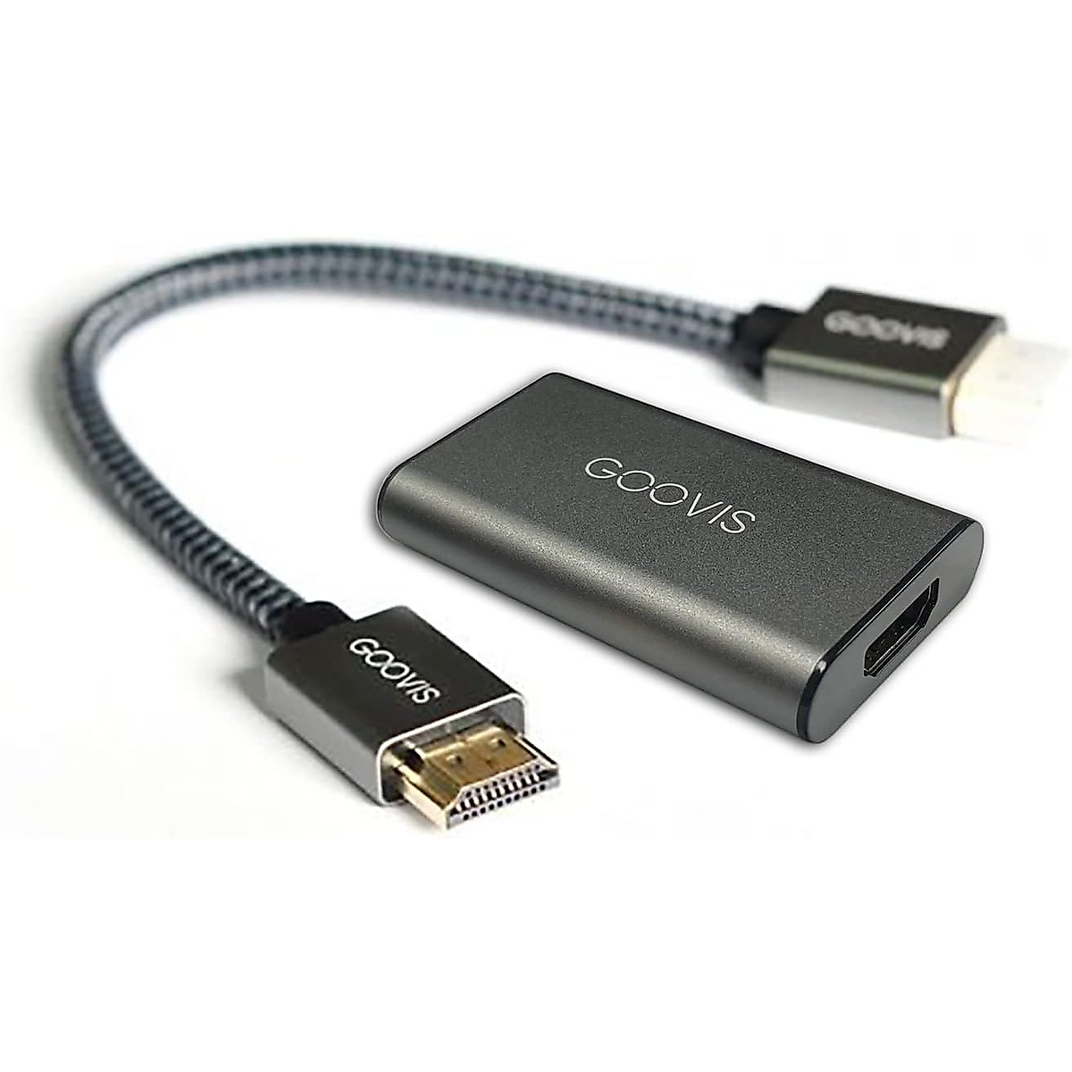 Goovis HDMI to Type-c Adapter Young Head-Mounted Display, HD 4K Converter, USB-c Portable Video Adapter Black