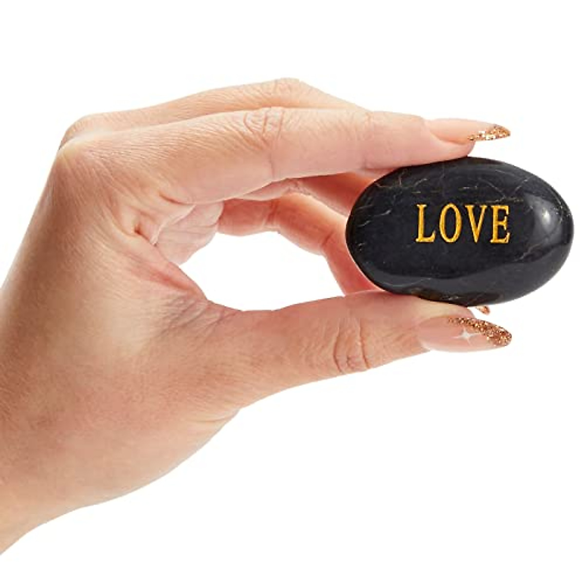 12 Pieces Inspirational Rocks with Words for Friends and Family, Engraved Motivational Stones for Encouragement Gifts, Home Decor