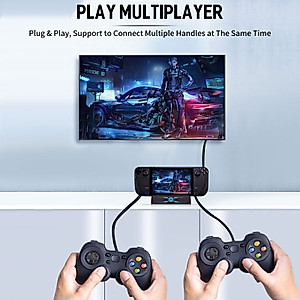 Steam Deck Dock,SIKRO 6-in-1 Docking Station for Steam Deck, Charging Dock with 4 USB-A 3.0,4K HDMI,PD 3.0 USB-C Fast Charger,Designed for Valve Steam Deck,NSwitch