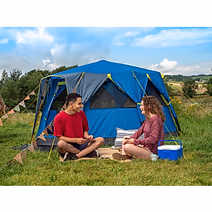Coleman Tent Octago, 3 Man Tent Ideal for Camping in The Garden, Dome Tent, Waterproof 3 Person Camping Tent with Sewn-in Groundsheet