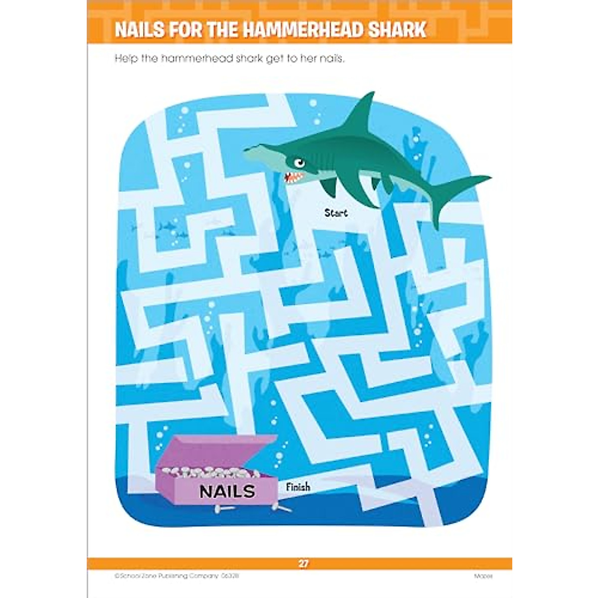 School Zone - Big Mazes & More Workbook - 320 Pages, Ages 6 to 8, 1st Grade, 2nd Grade, Learning Activities, Math Puzzles, Games, Color By Numbers, and More (School Zone Big Workbook Series)