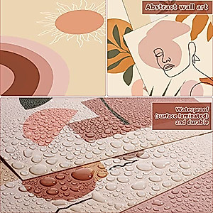 9 Pieces Abstract Wall Art Minimalist Wall Art Prints Minimalist Boho Wall Art Abstract Line Art Woman Botanical Plant Painting Abstract Wall Decor for Living Room Bedroom Kitchen Office, Unframed