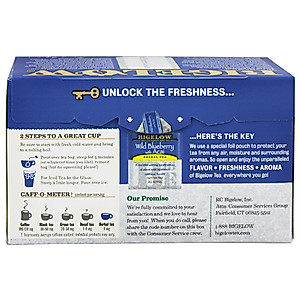 Bigelow Tea Wild Blue Berry Acai Bag 1.46 oz ct, Blueberry, 20 Count, (Pack of 1)