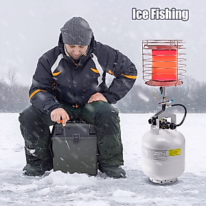 COSTWAY 360 Degrees Propane Tank Top Heater, 35,000-42,000 BTU Portable Propane Heater with Safety Shut-off and Tip-over Switch, CSA Certification for Outdoor, Camping (Propane Cylinder not Included)