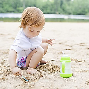 green sprouts Glass Sip & Straw Cup, Light Lime, 6 Months+