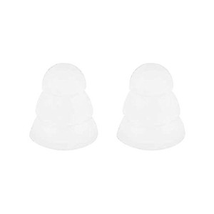 BLUEWALL Triple Flange Ear Tips Replacement Eartips Earbuds Gel Cushion for in-Ear Headphones, Fit Most Sony Senso TOZO JBL Earbuds with 3.8mm Connect Hole, Noise Isolation, S/M/L Size 9 Pairs, White