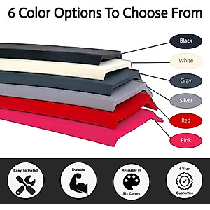 All-Fit Complete 1.5” Lip Kit – Full Car Bumper & Side Skirt Protection – Sleek, Flexible Trim for a Lowered Look – Durable, Easy-to-Install Automotive Exterior Accessories (1.5” W x 30’ L, Red)