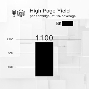 BeOne 822XL Black Remanufactured Ink Cartridge Replacement for Epson 822XL T822XL 822 T822 Compatible with Epson Workforce Pro WF-3820 WF-4820 WF-4830 WF-4833 WF-4834 Printer (2 Black)